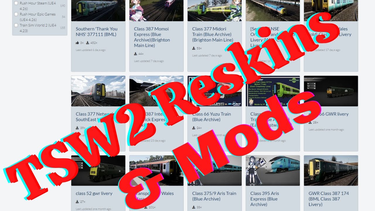 Train Sim World 2 Different Mods For PC - YouTube