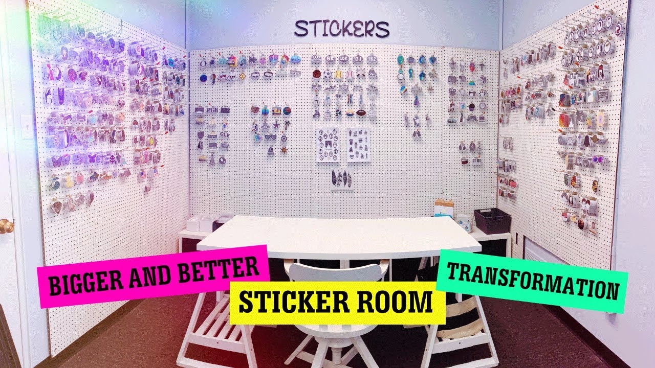 BIGGER AND BETTER Sticker Room!!! (STICKER TOUR) - YouTube
