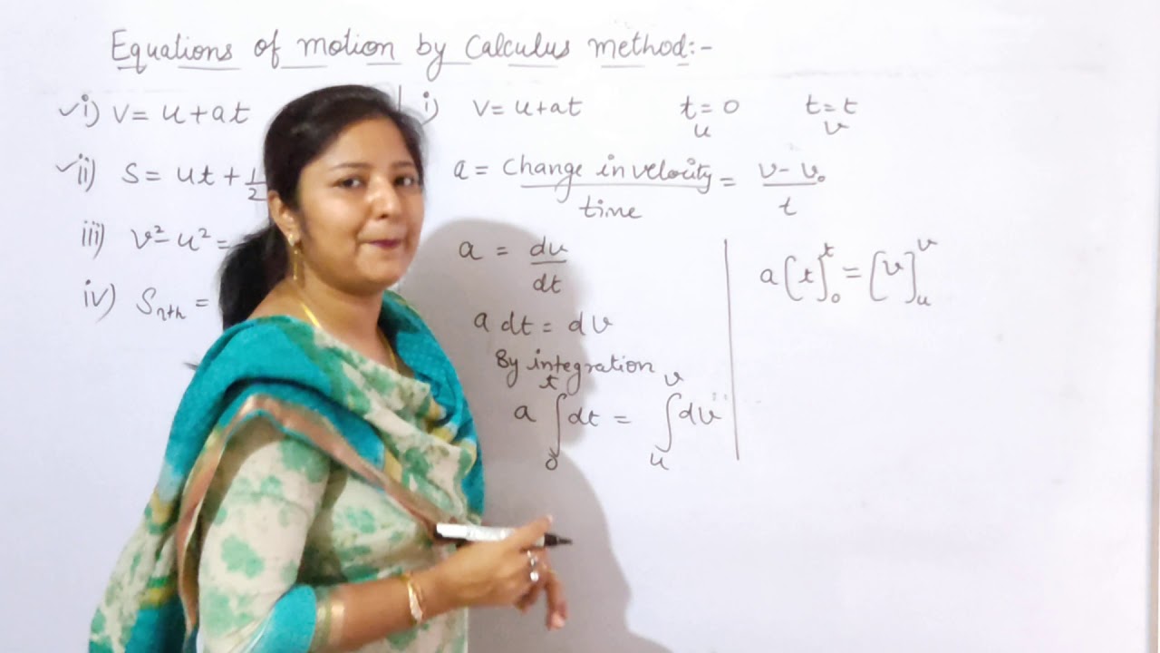 Class XI physics ch-3 topic equations of motion by calculus method part ...