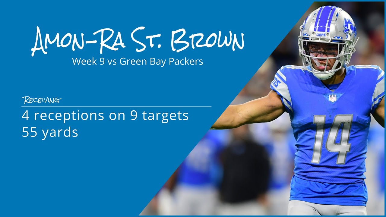 Amon-Ra St Brown WR Detroit Lions | Every target and catch | 2022 ...