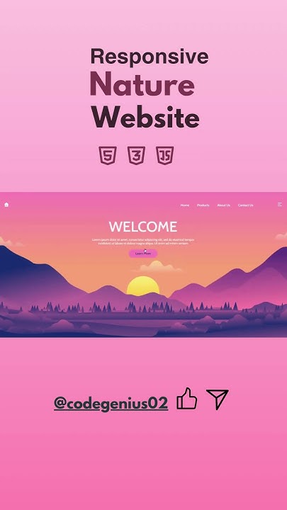 How to learn to code | Nature Website HTML CSS JS | #shorts - YouTube