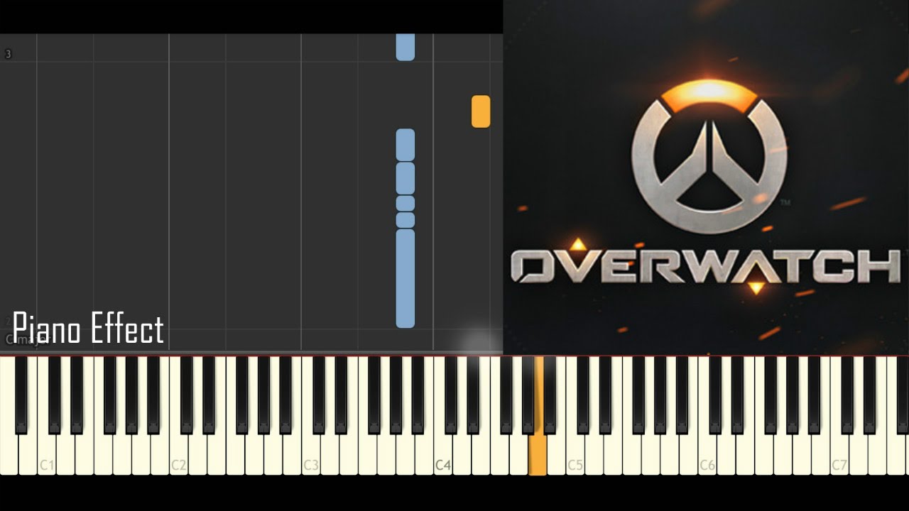 Overwatch - Main Screen + Victory Theme (Piano Tutorial Synthesia ...