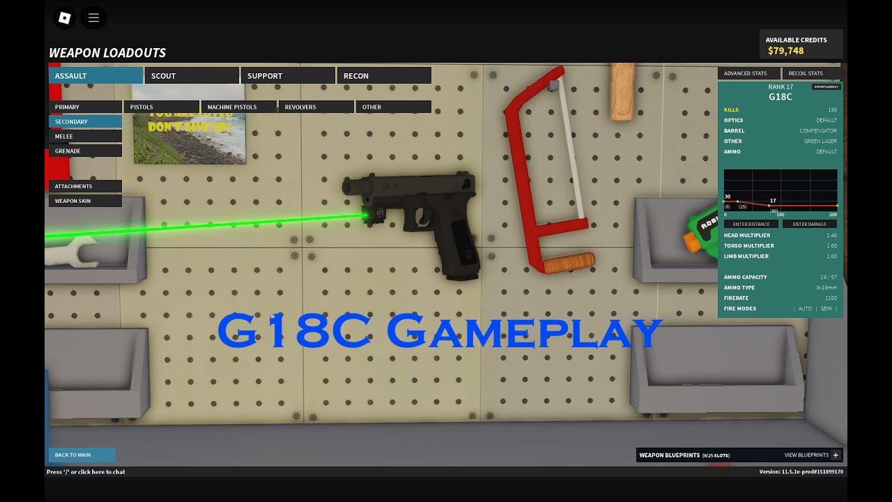Roblox Phantom Forces - Sidearm Mania: G18C Gameplay - YouTube