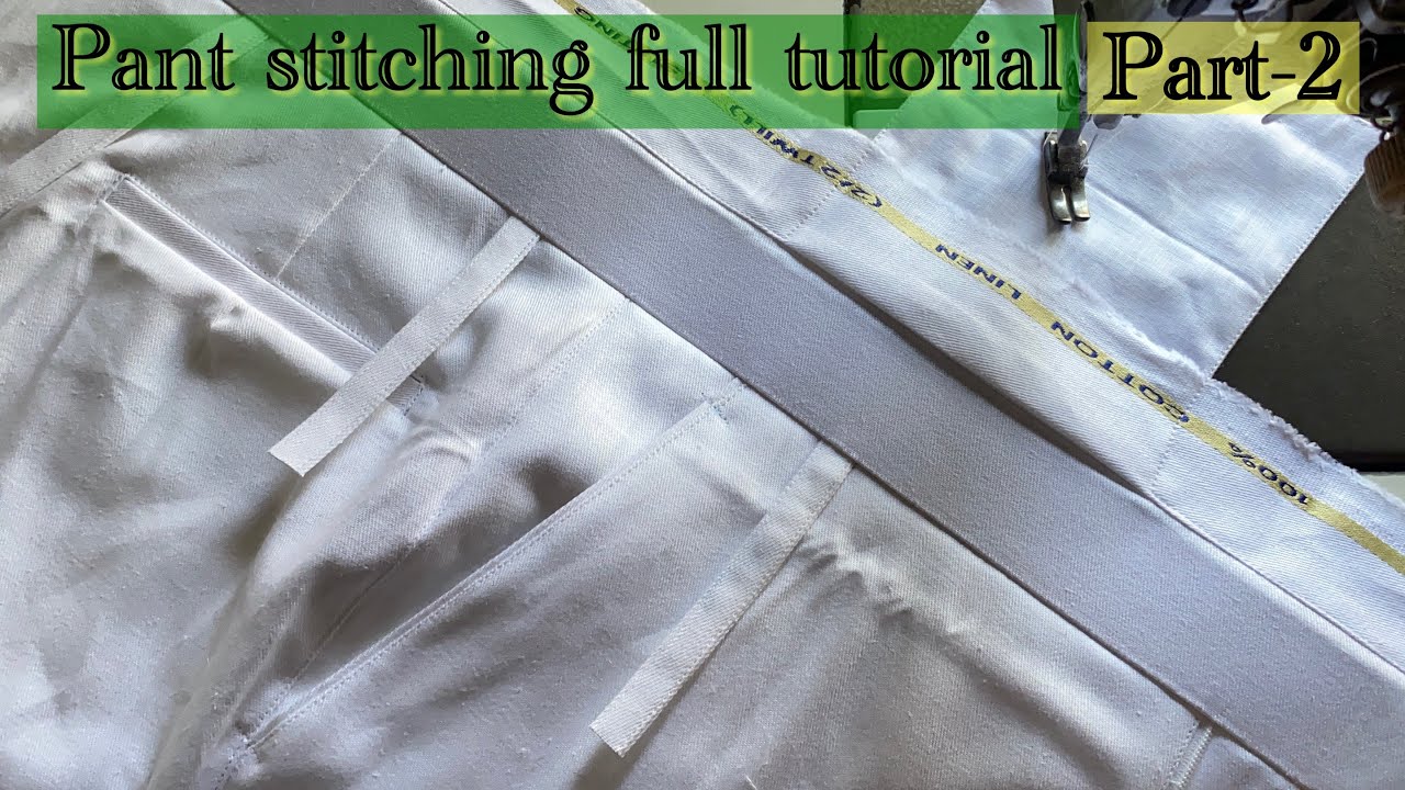 Pant stitching full tutorial part 2/how to attach men’s pant belt,loops ...