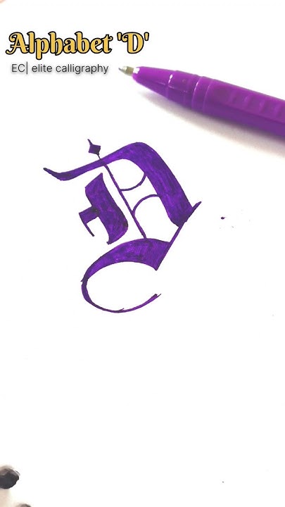 How to write D letter in Calligraphy using Ballpen ️Calligraphy # ...