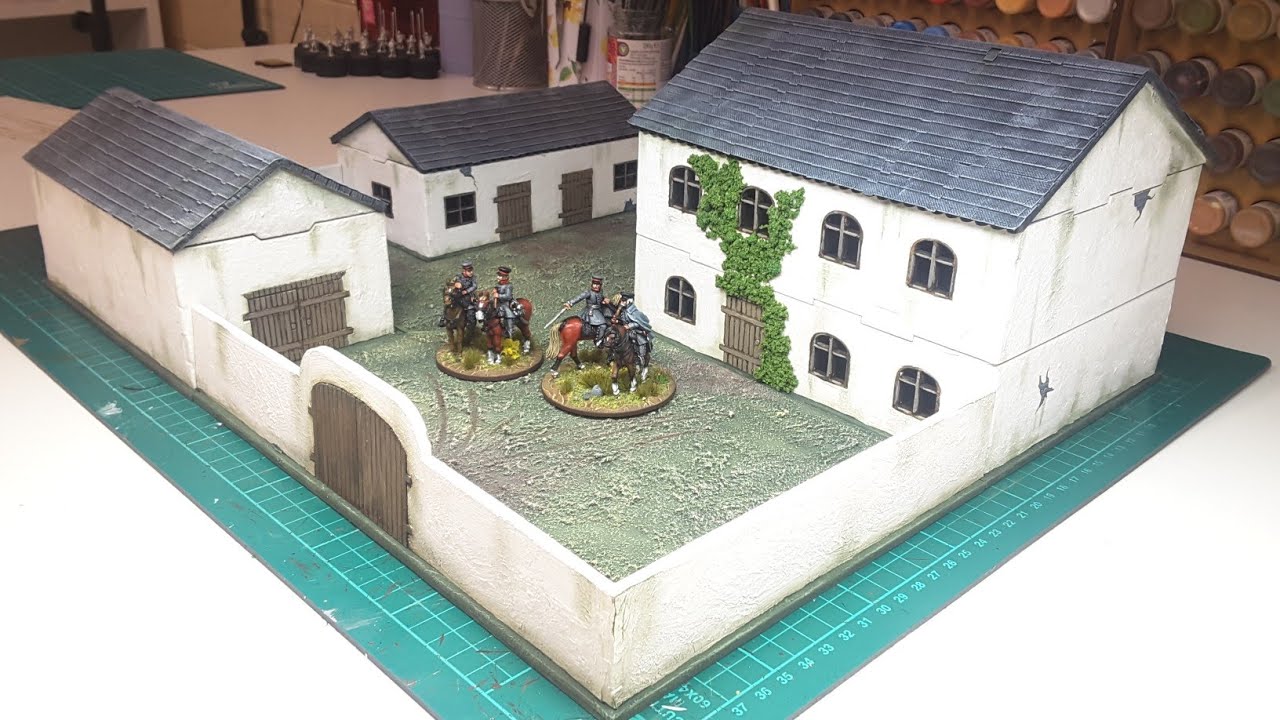 28mm farmhouse completed - YouTube