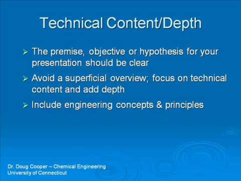 B) How to Make a Technical Presentation - YouTube