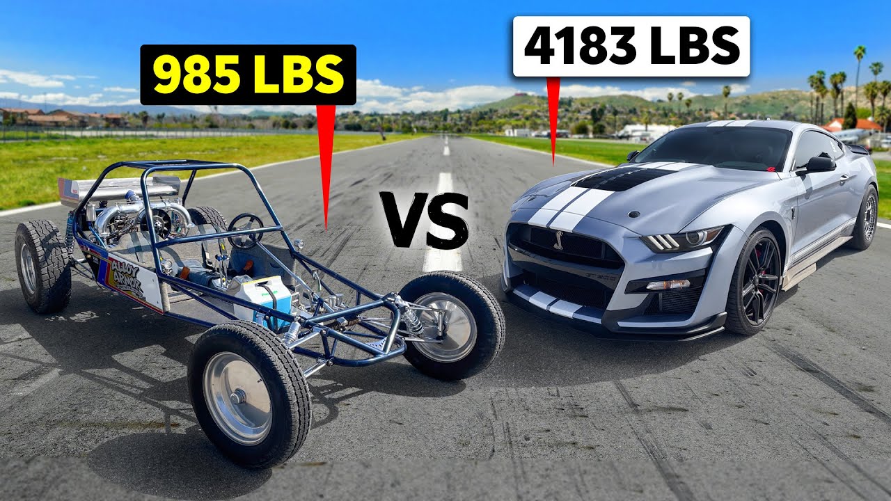 925hp Mustang Shelby GT500 vs Old School Meth-Injected Sandrail — Power ...