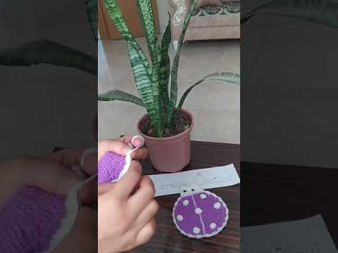 Uğur böcekli tutacak yapımı/ kolay ve ayrıntılı anlatım. 🥰