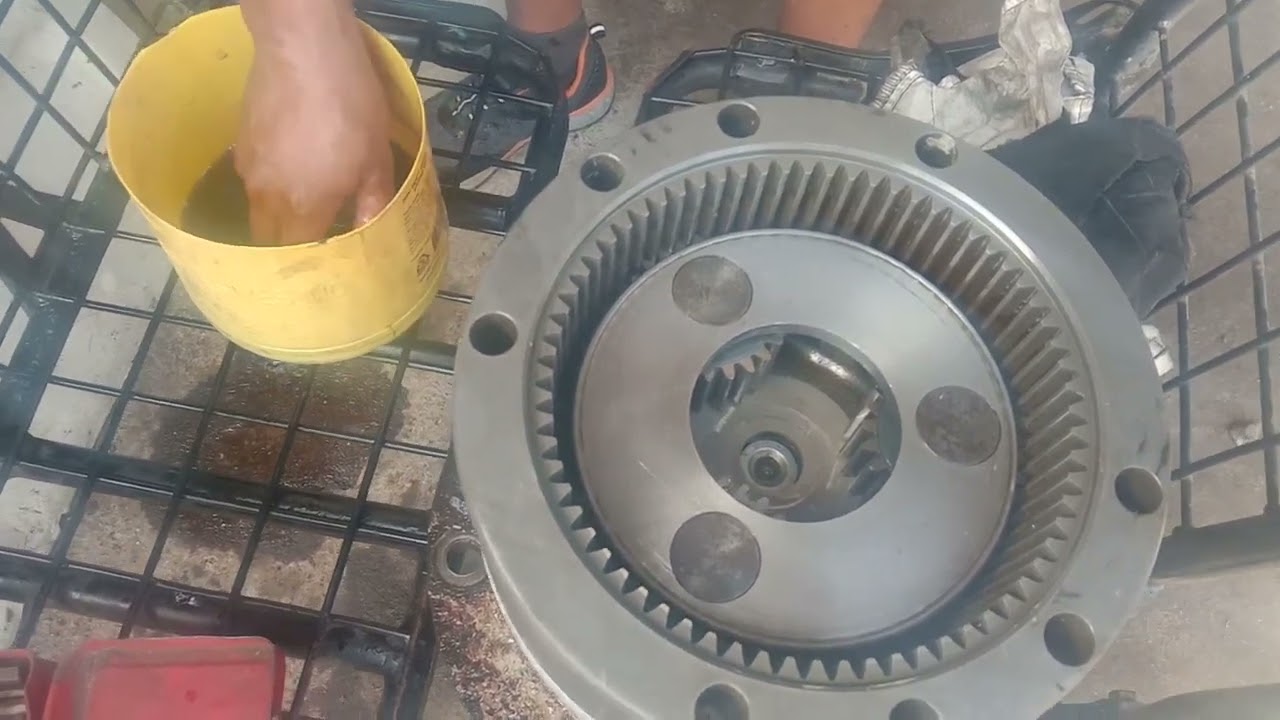 #short "swing gear drive assembly" #excavator - YouTube