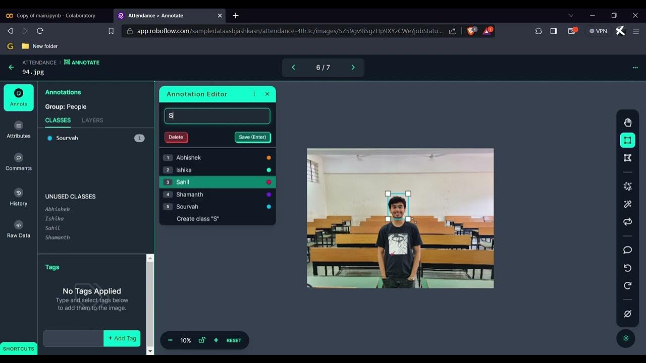 Annotating the Data Set for Face Recognition System using Yolo v8 and ...