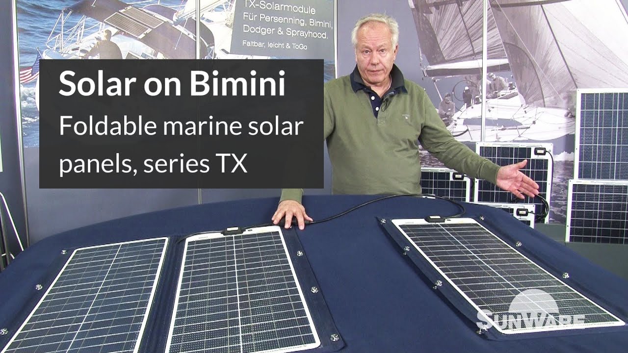 Solar Panels on Bimini, Sprayhood & Tarpaulin - YouTube