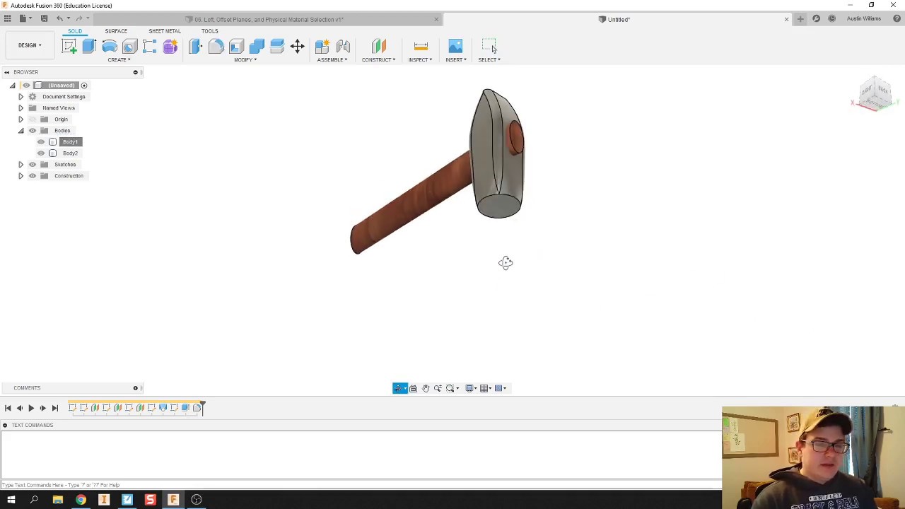 Loft, Offset Planes, and Physical Material Selection - Day 6 of 100 ...