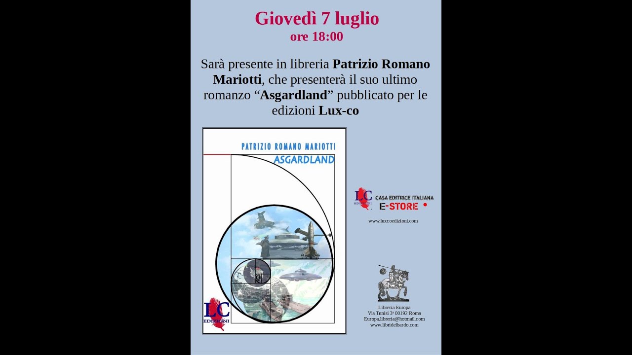 Patrizio romano Mariotti - Asgardland - Presentazione 7 luglio 2022 ...