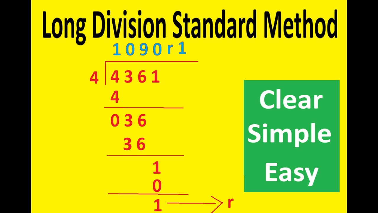 Everyday Mathematics Long Division Standard Method | 4th Grade Math ...