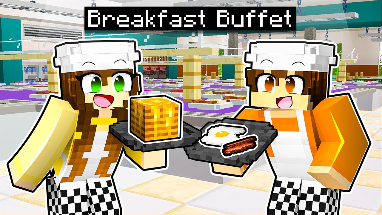 Opening a BREAKFAST BUFFET in Minecraft - YouTube