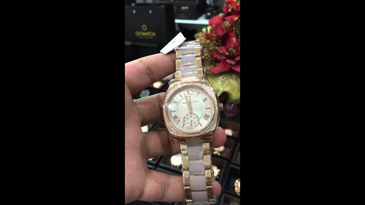 MICHAEL KORS Bryn Rose Dial Rose Gold-tone Ladies Watch Item MK6135 ...