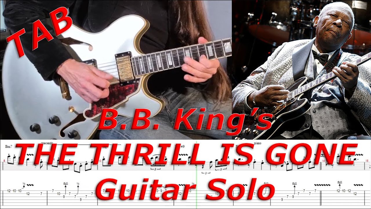 THE THRILL IS GONE (B.B. KING) Guitar Solo - TRANSCRIBED - YouTube