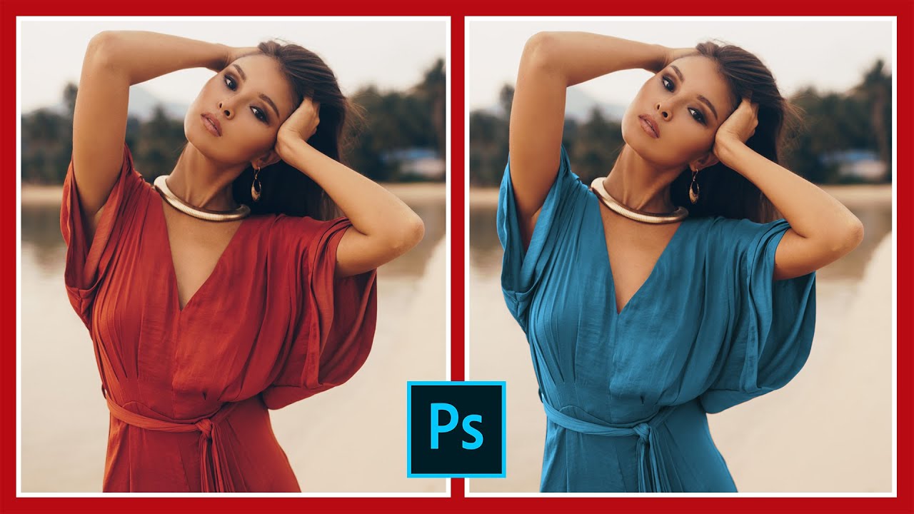Cambiar el color de la ropa fácilmente con Photoshop | Tutorial paso a paso - YouTube
