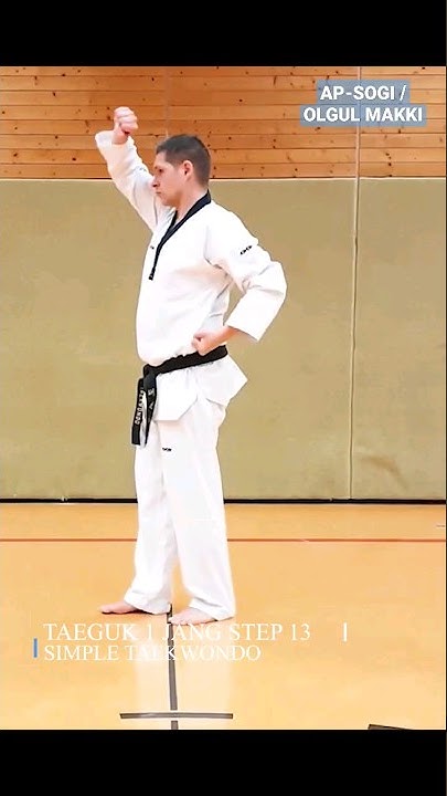 Taeguk 1 Jang Step 13 Taekwondo #shorts - YouTube
