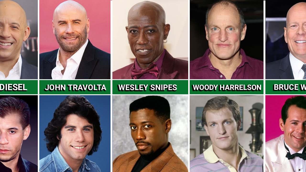Famous Bald Actors Looked Like When They Had Hair | Then And Now - YouTube