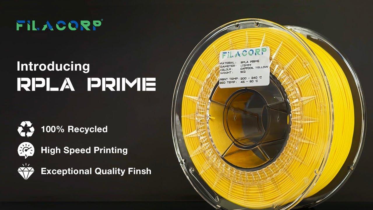 Introducing rPLA Prime | 100% Recycled PLA Filament | Capable of High ...