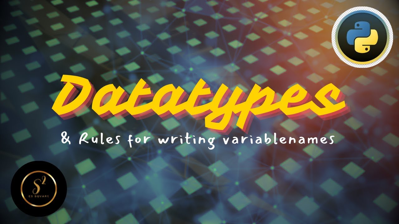 Python Datatypes Variablenames In Tamil 2024 Youtube