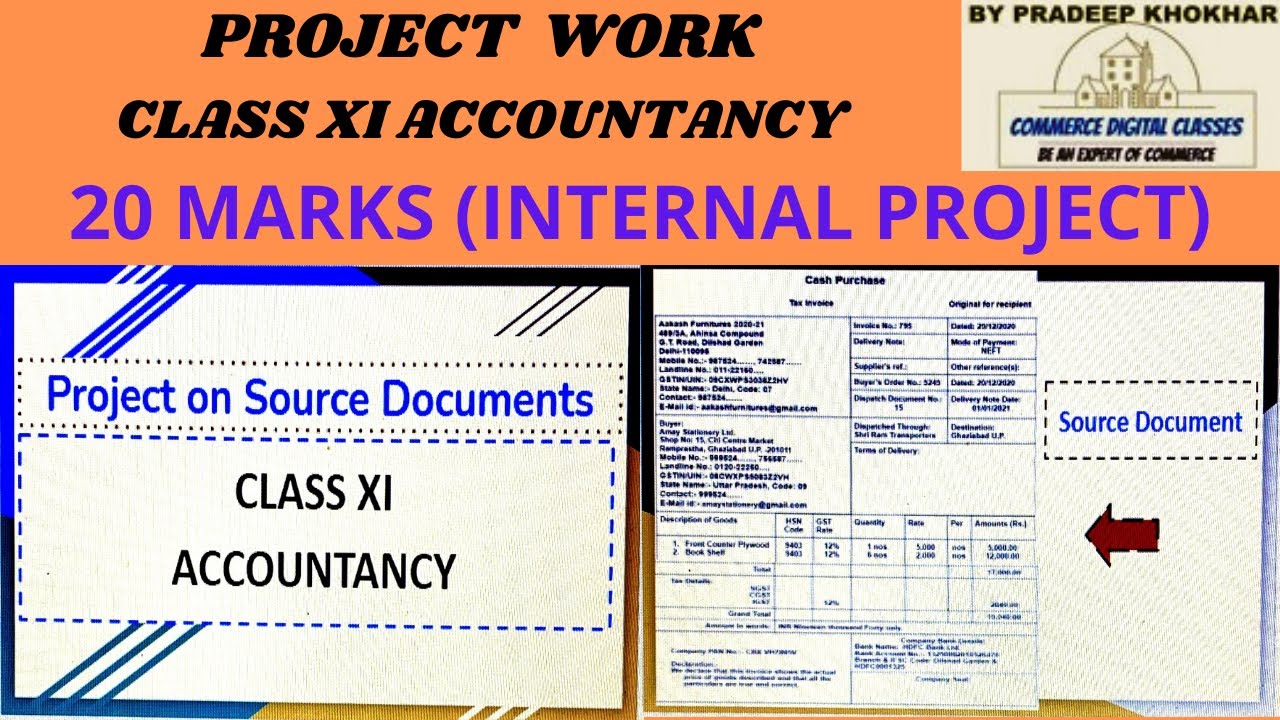 P-3, Source Documents Project Class XI Accountancy (Sample Project ...