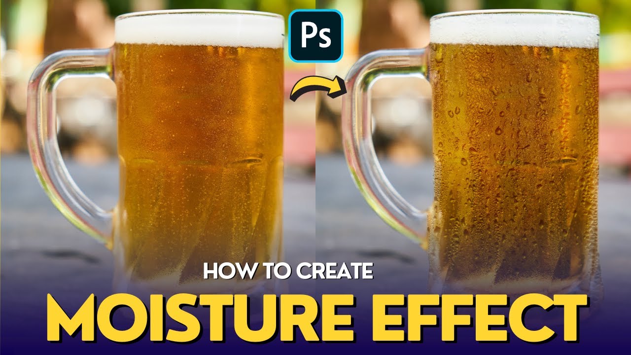 How To Create Moisture Effect | Wet Glass Effect in Photoshop # ...