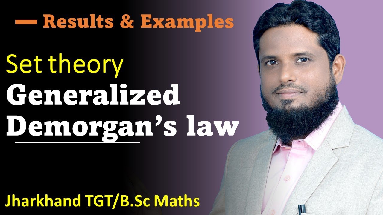 LEC 2 Demorgan's law, mcqs, results, generalised form with proof # ...