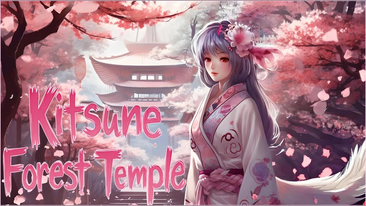 ⛩️ Kitsune Forest Temple Ambience 🦊 | Soothing Japanese Music with Bird ...