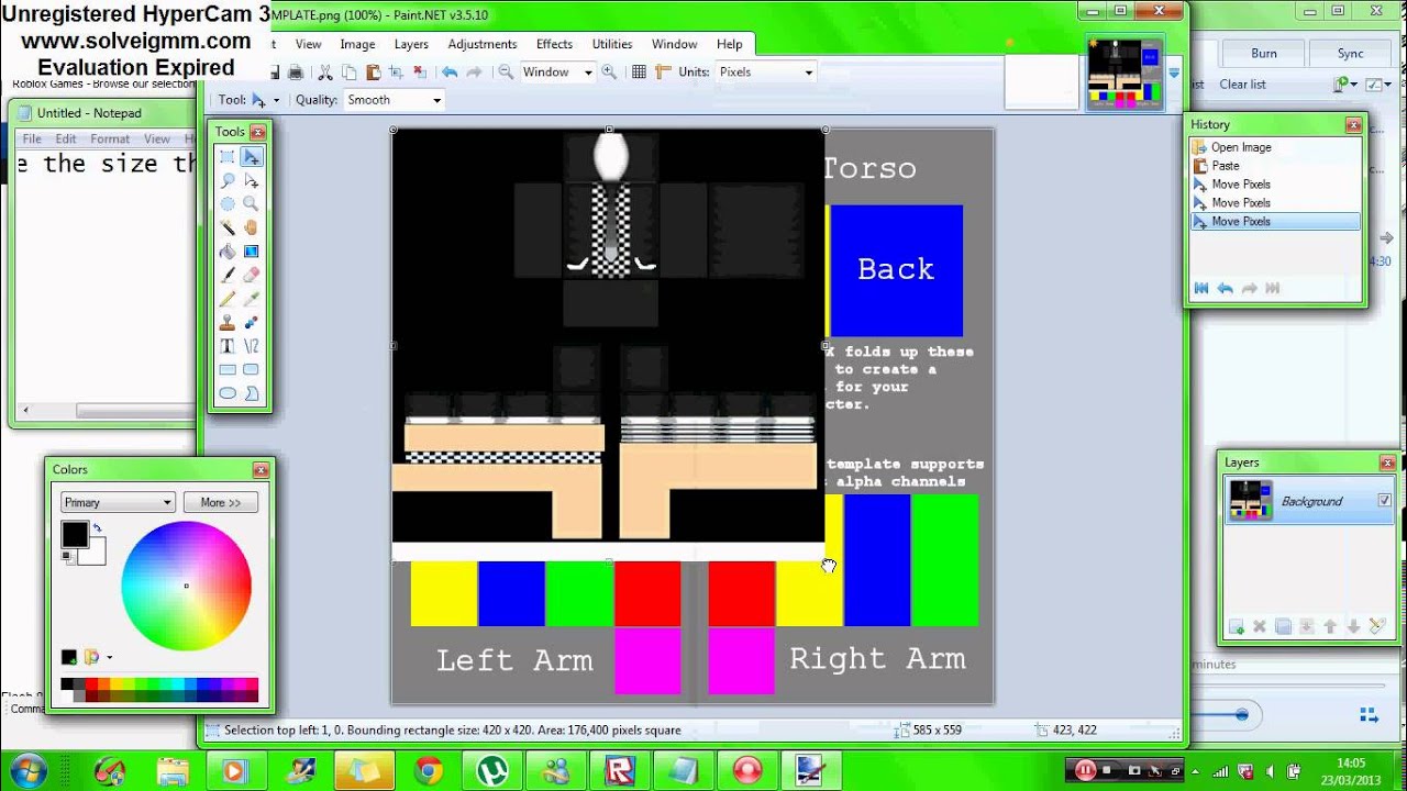 roblox- how to copy shirts for free! by hq1 - YouTube