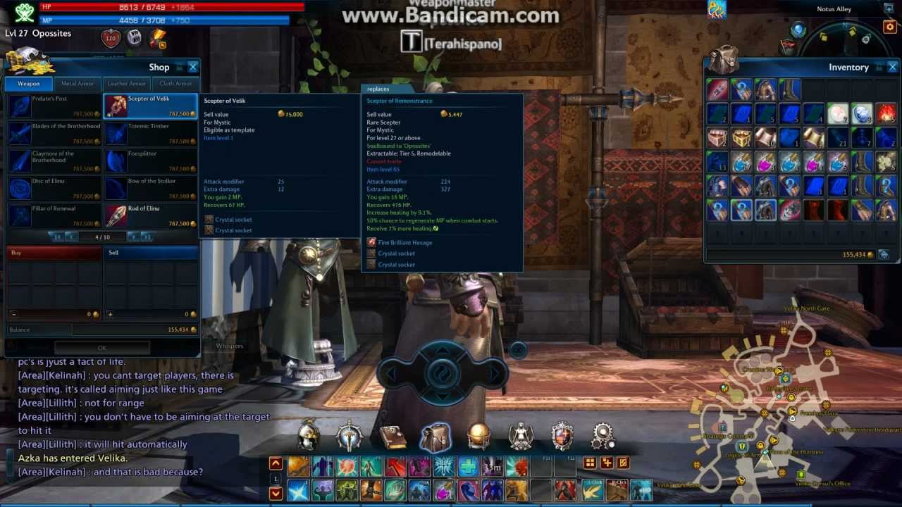 TERA Online - Remodeling merchant NPC in Velika city (weapons) - YouTube
