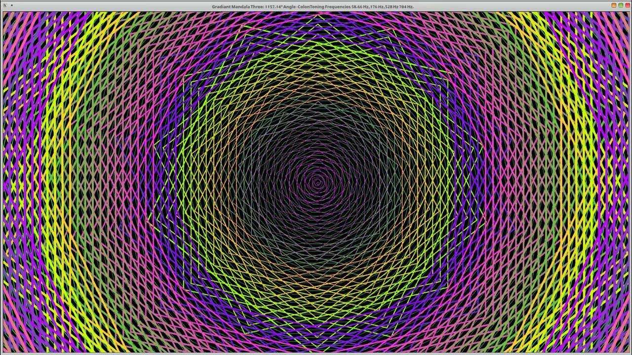 1157° angles-Gradiant Mandala Three- ColonToning Frequencies 58.66 Hz,176 Hz,528 Hz 704 Hz - YouTube
