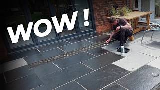 WOW! - Faded Black Limestone Patio restored to its original colour