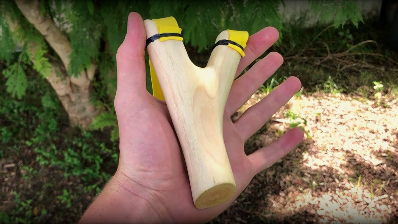 Making a Slingshot from a Tree fork - YouTube