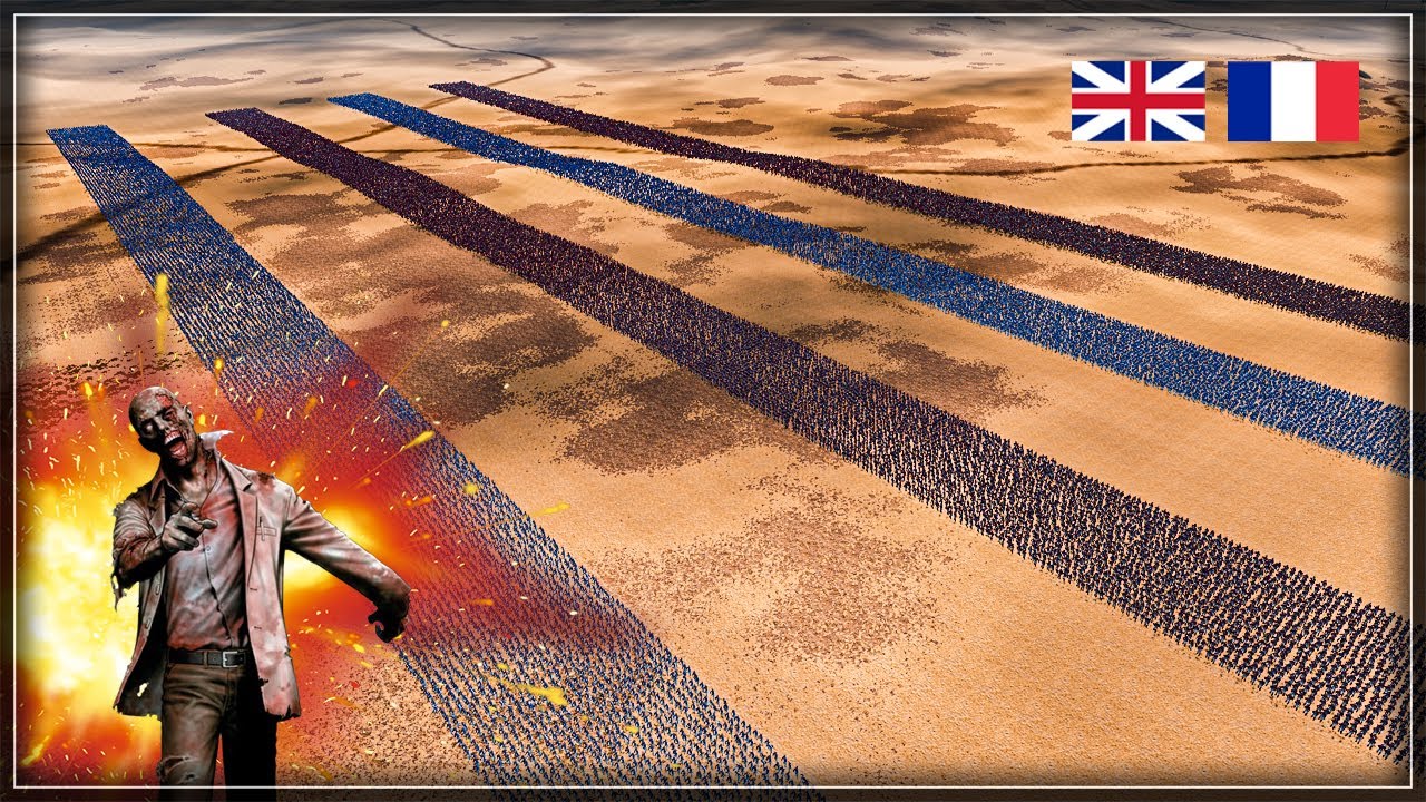 1 Million Zombies vs 4 Lanes Of British And France Army - Ultimate Epic ...
