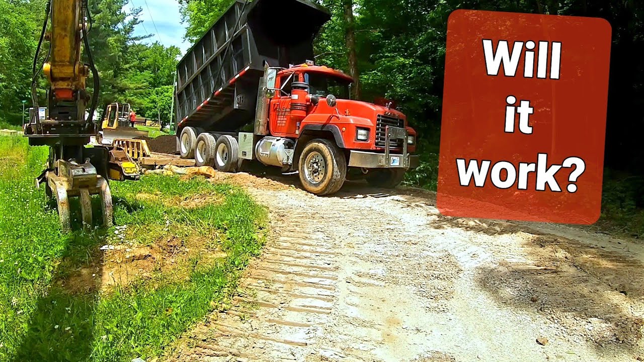 Widening Haul road with temporary bridges!! - YouTube