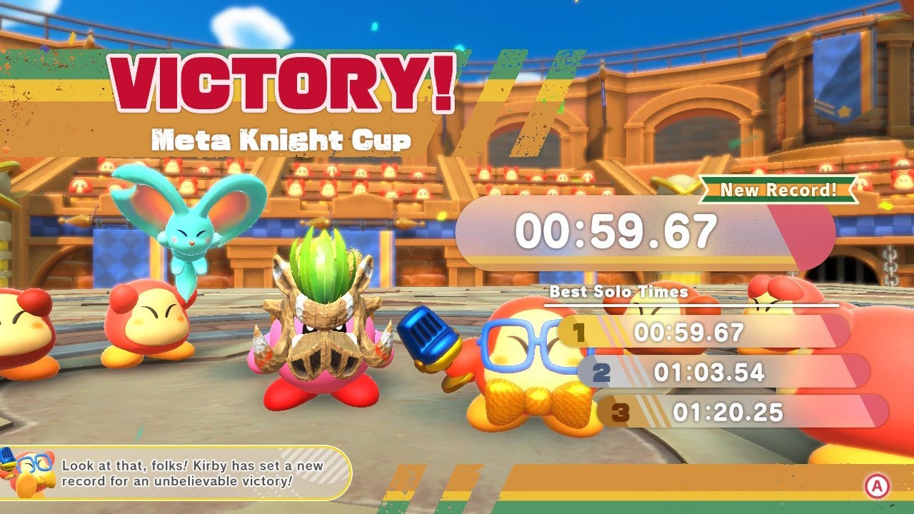 Kirby and the Forgotten Land: Meta Knight Cup [No Buffs] - 59.67 - YouTube