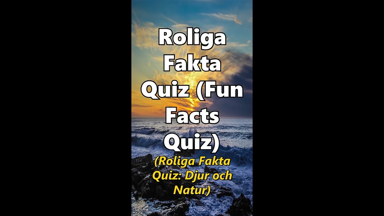 Roliga Fakta Quiz: Djur och Natur (Fun Facts Quiz: Animals and Nature ...