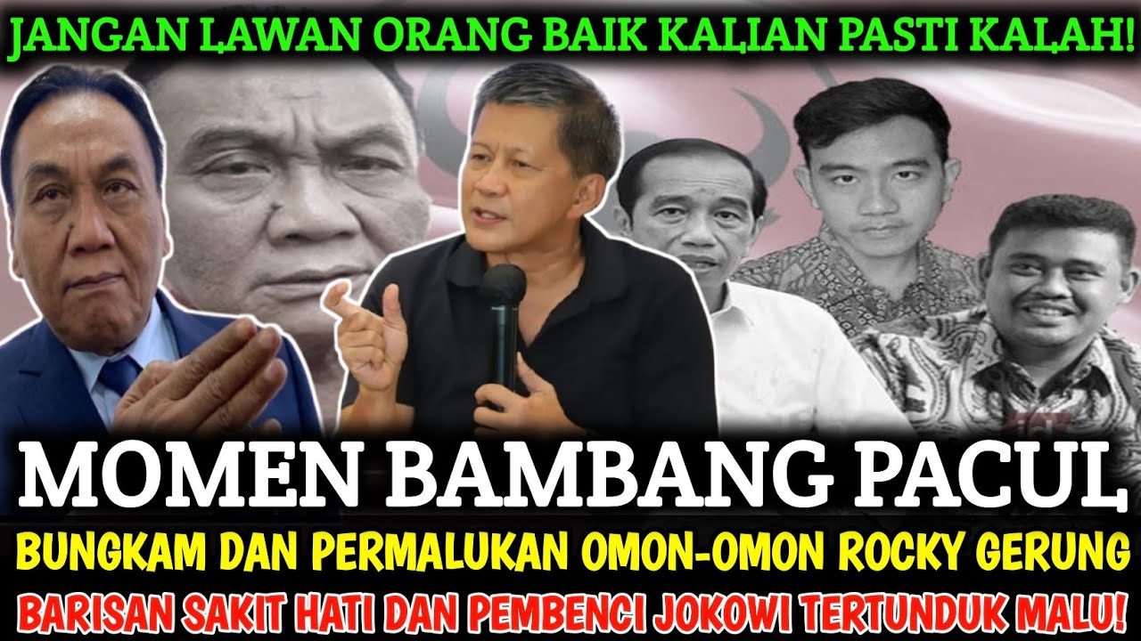 Momen Narasi Rocky Gerung Rontok Total Pesan Menohok Bambang Pacul ...
