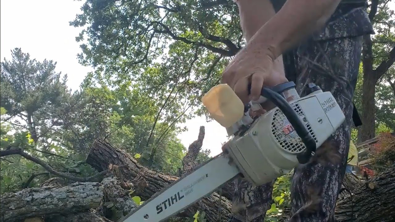 Stihl 020AV 026AV long video - YouTube