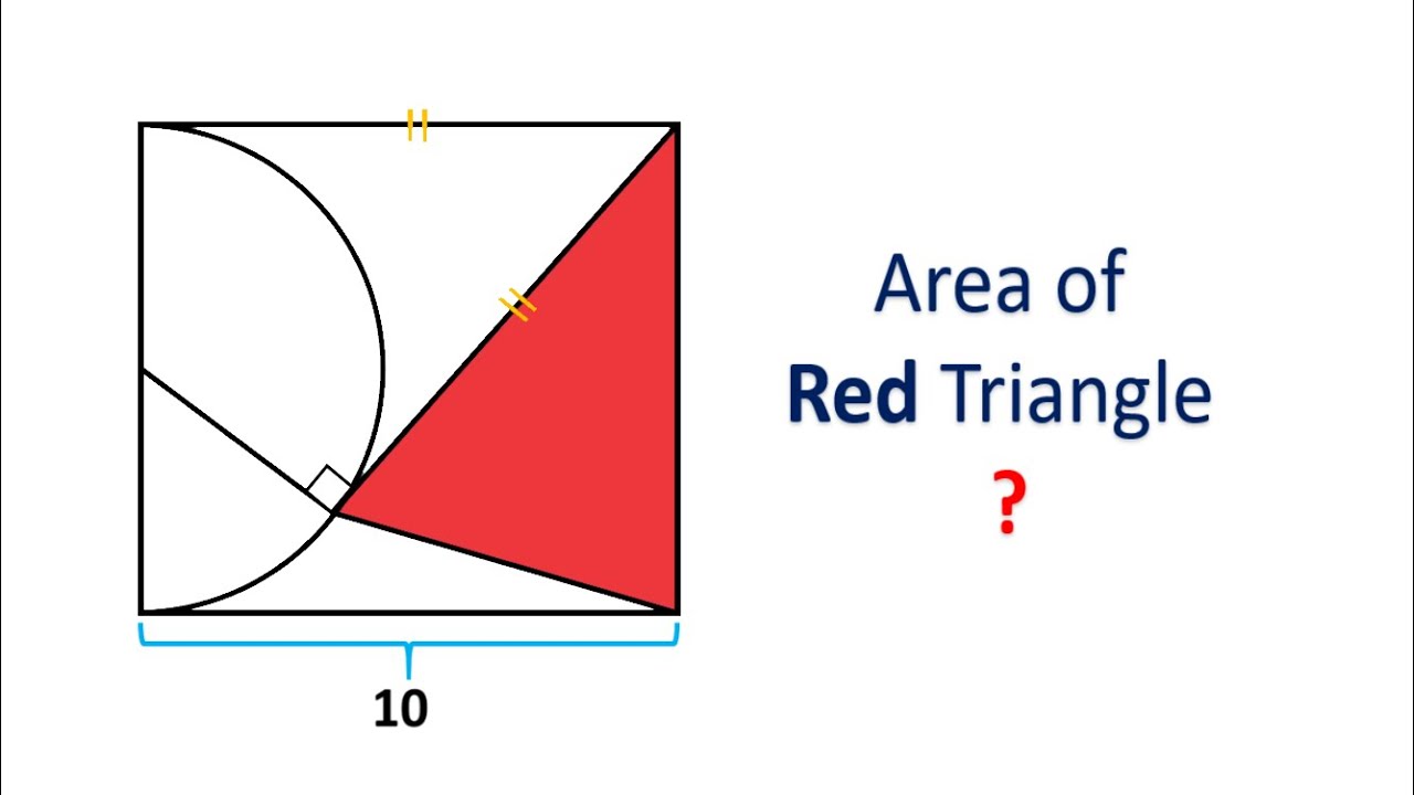 Find the Area of Red Triangle. Easy and Geometry Problem. - YouTube