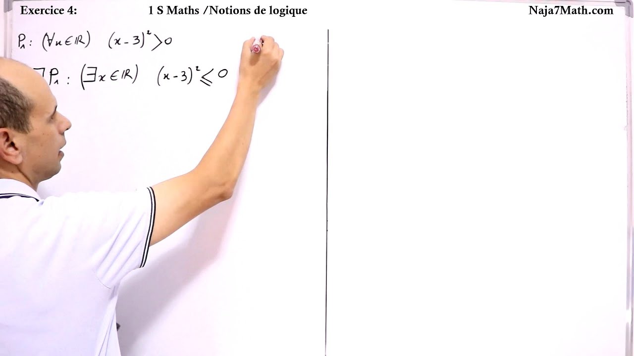 Exercice 04-Notions de logique-1ère BAC Sciences Mathématiques - YouTube