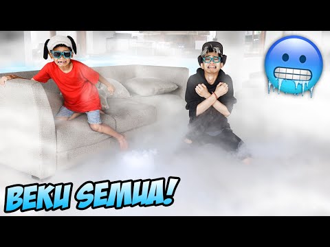 PERTAMAKALI 24 JAM MASUKIN 58 KG PENUH DRY ICE KE SELURUH RUANGAN RUMAH LANGSUNG BEKU SEMUA!!!