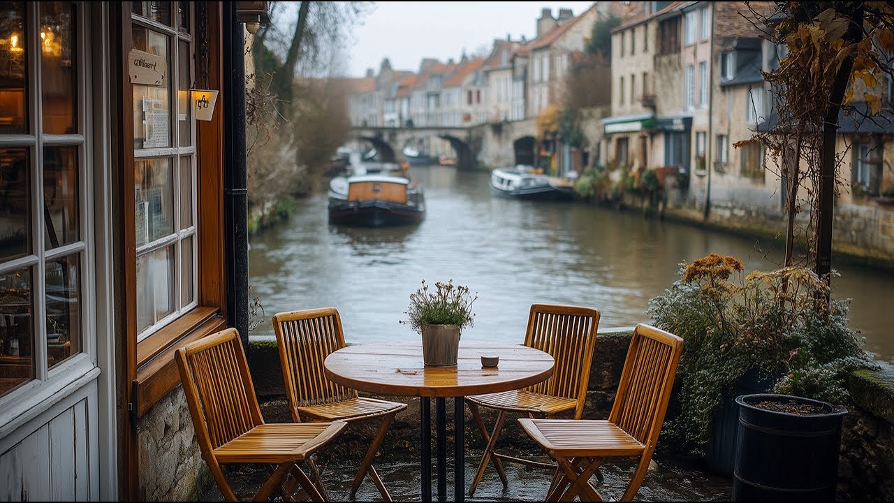 January Cafe Jazz | Gentle Jazz Of Outdoor Cafe By The Tranquil River ...