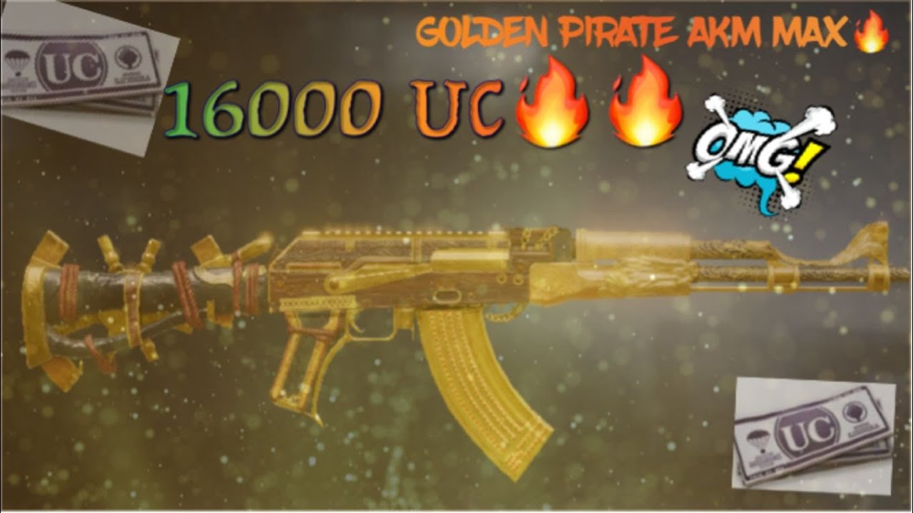 NEW AKM GOLDEN PIRATE MAX🔥🔥 - YouTube