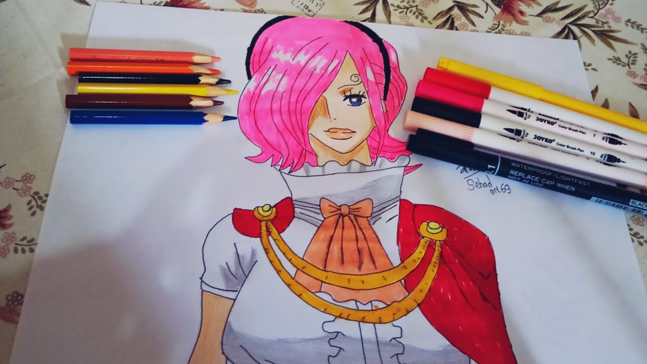 Drawing and Coloring Vinsmoke Reiju - One Piece - YouTube
