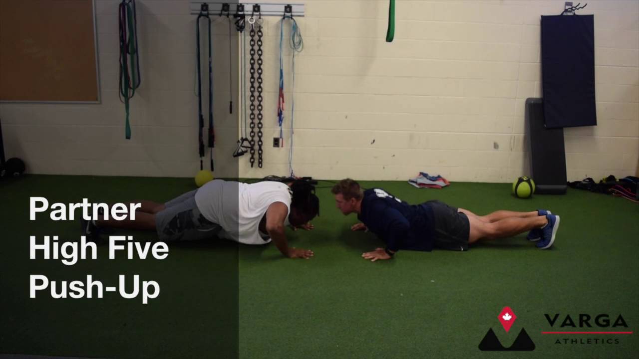 Partner High Five Push Up - YouTube