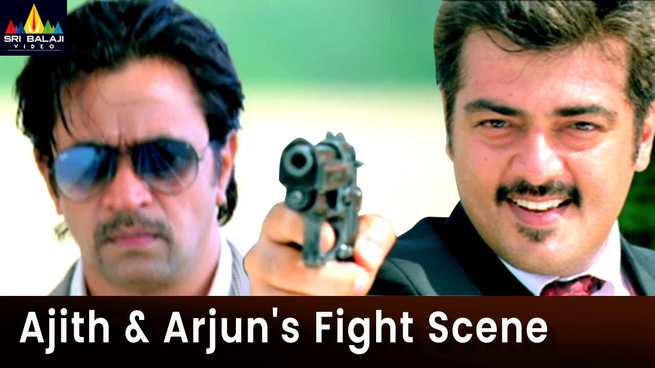 Ajith & Arjun's Powerful Fight Scene | Gambler | Telugu Action Scenes ...